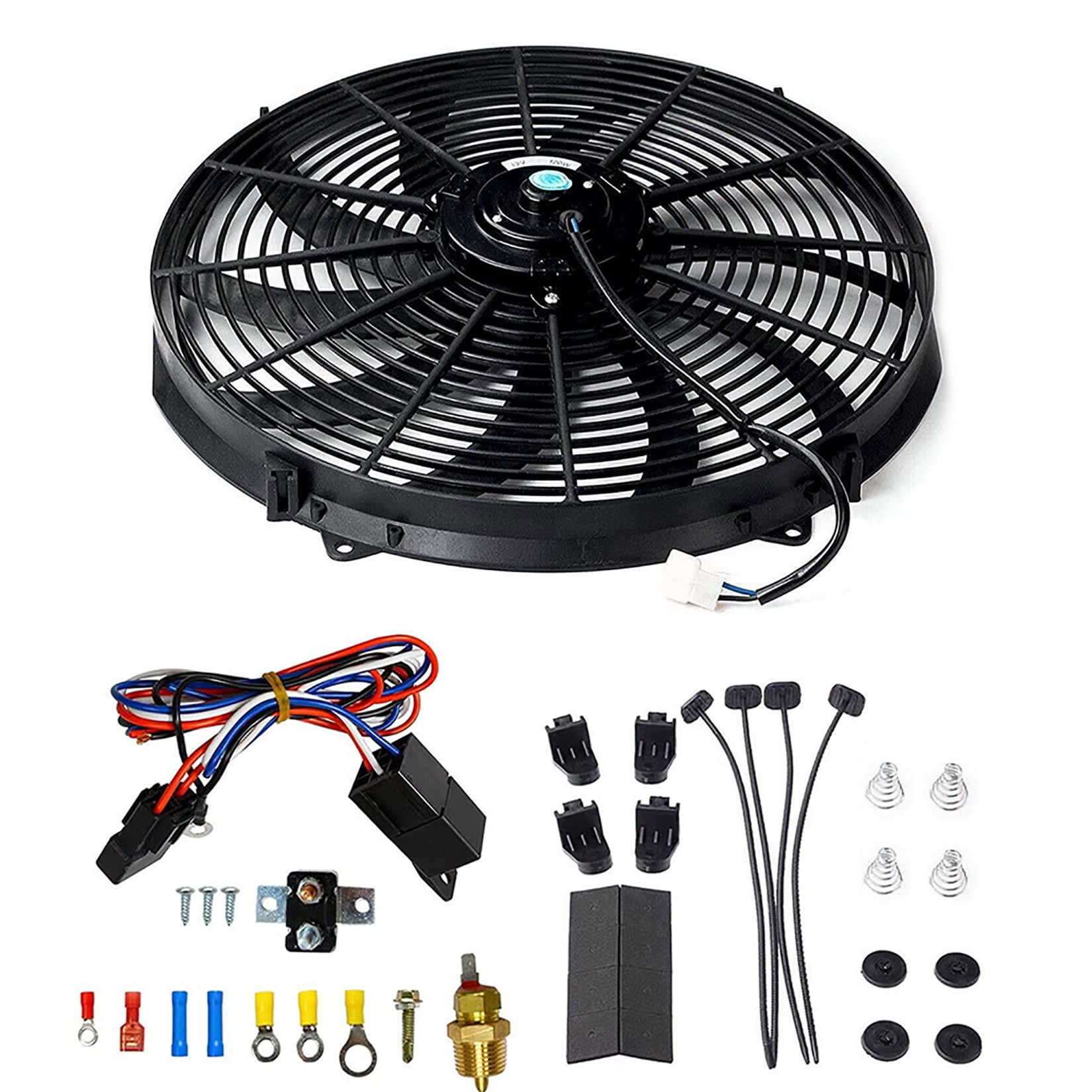16 inch Electric Raiator Cooling Fan Mounting Kit 120W 3000+CFM ...
