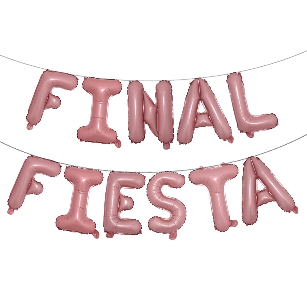 16 inch Final Fiesta Cursive Foil Balloons Banner Balloons Fiesta Theme ...