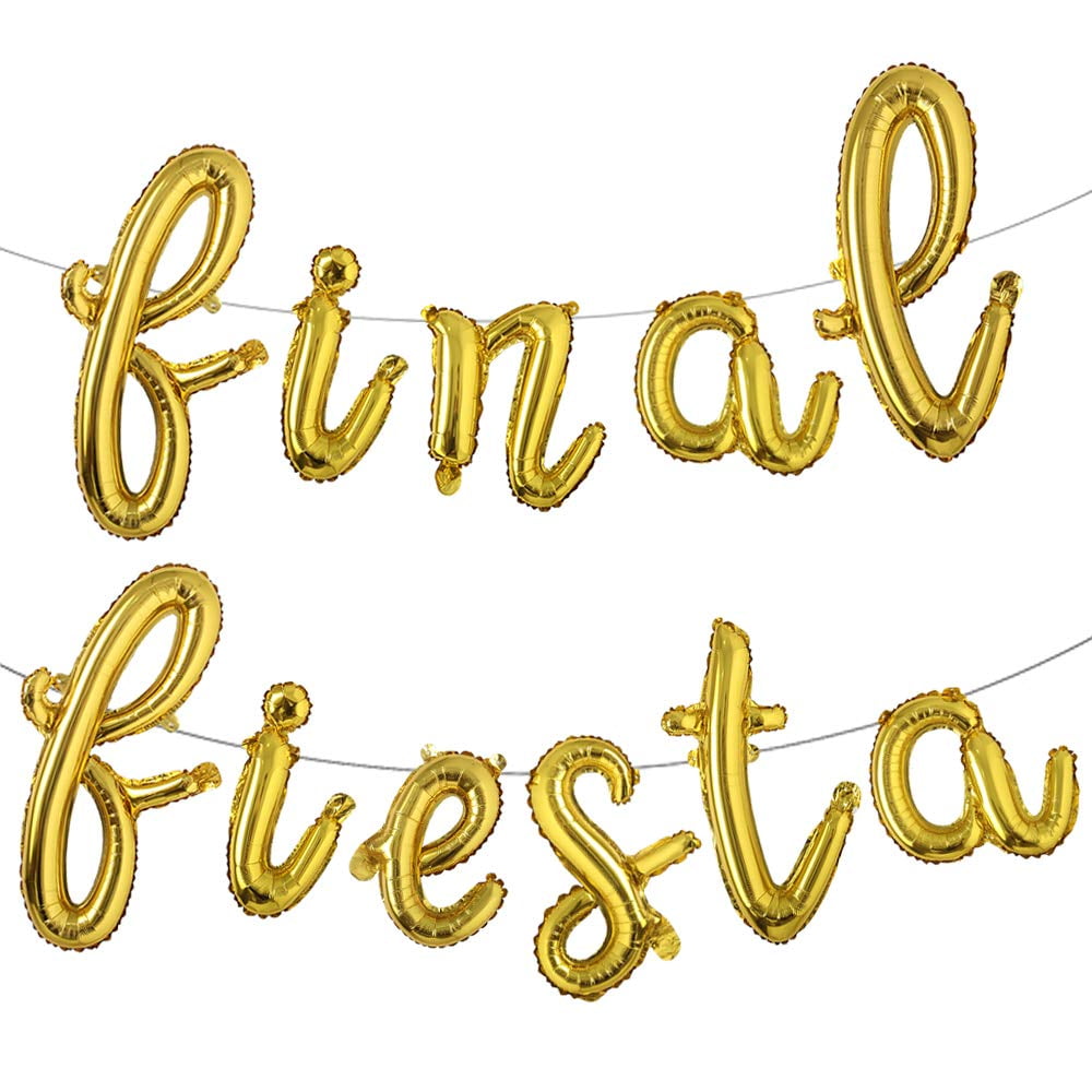 16 inch Final Fiesta YPF5 Cursive Foil Balloons Banner Balloons Fiesta ...