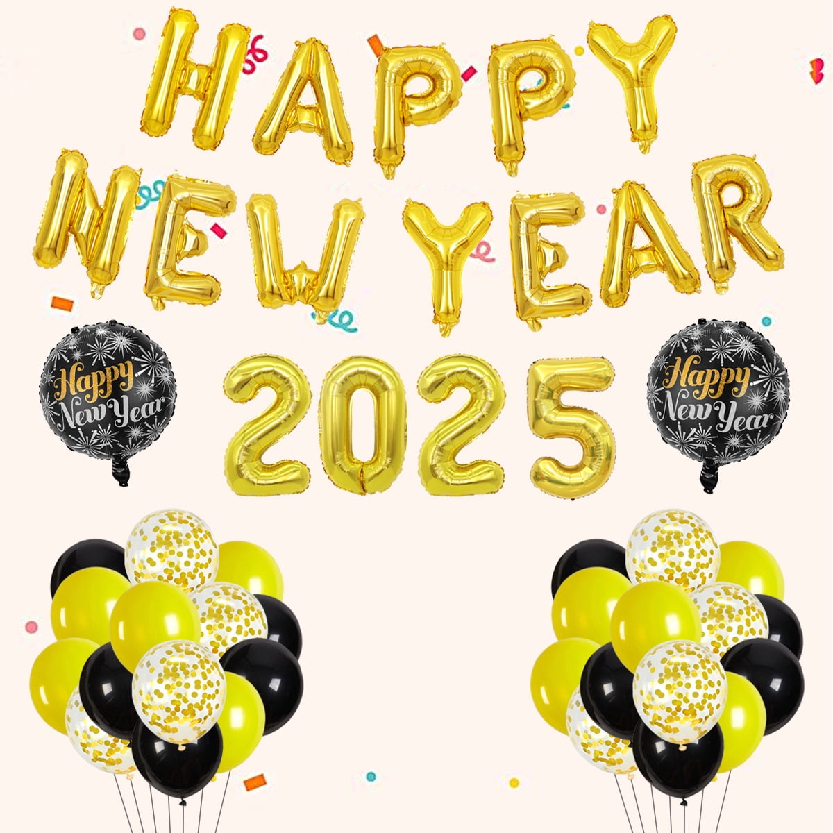 16-inch Happy New Year aluminum mold balloon set Happy New Year party ...