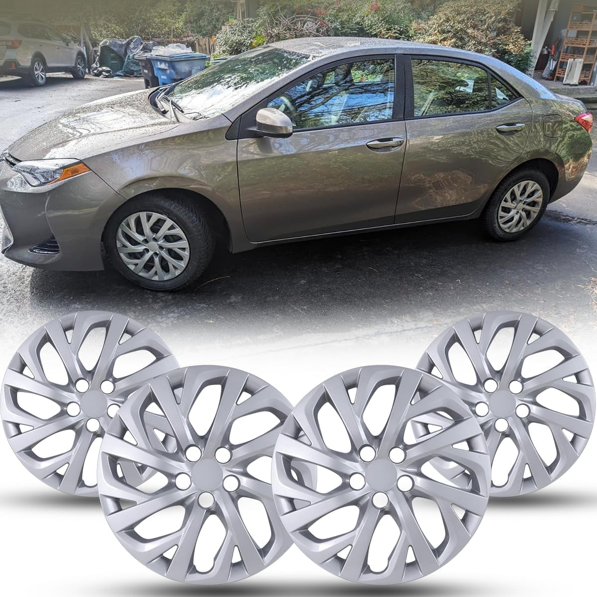 16 inch Hubcaps for 2009-2025 Toyota Corolla,Wheel Covers for 2009-2014 ...