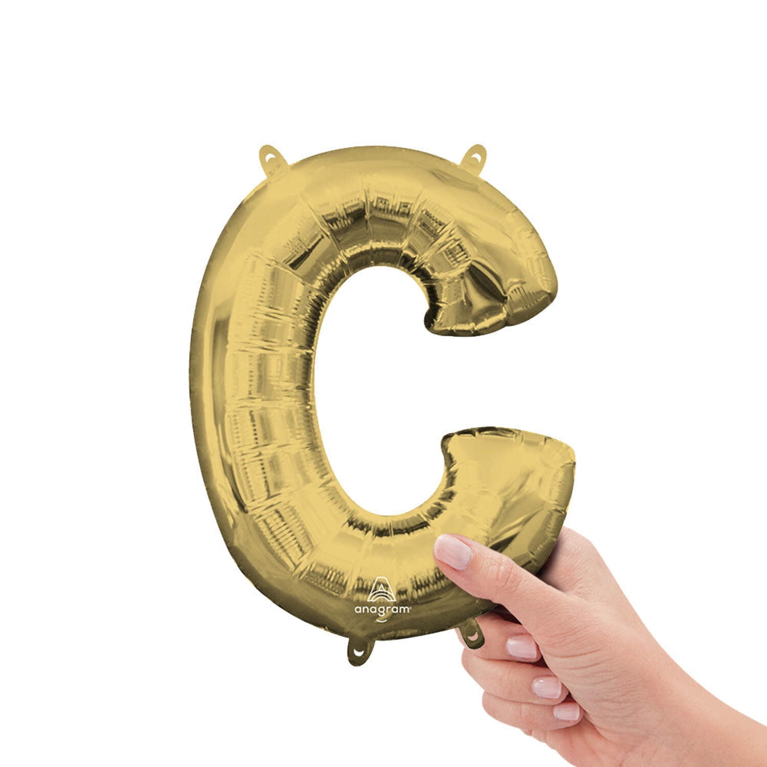 16 inch Letter C - Anagram - White Gold (Air-Fill Only) Foil Mylar ...