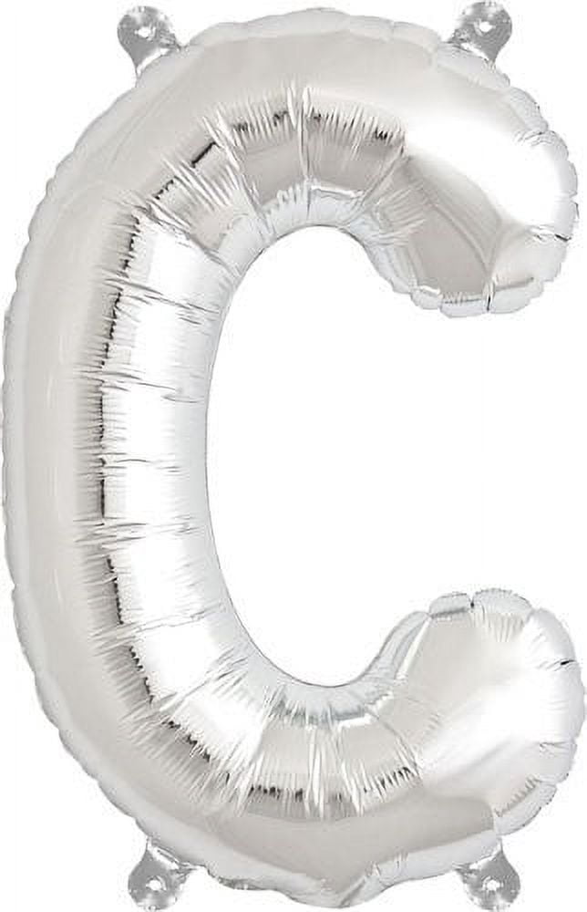 16 inch Letter C - Silver Air-Filled Foil Balloon - Walmart.com