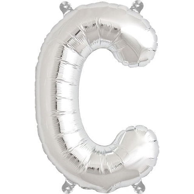 16 inch Letter C - Silver Air-Filled Foil Balloon - Walmart.com