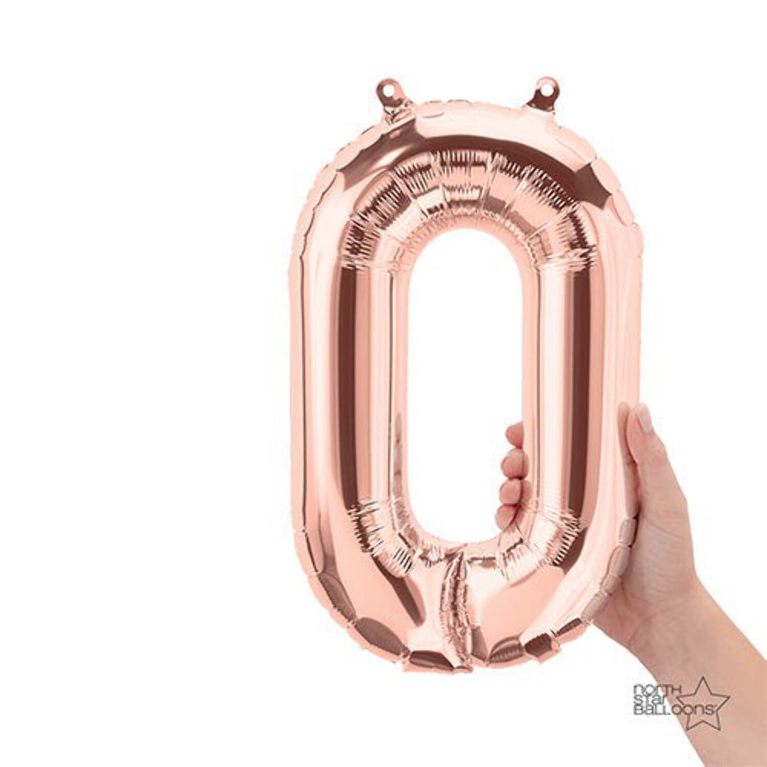 16 inch Letter O - Northstar - Rose Gold (Air-Fill Only) Foil Mylar ...