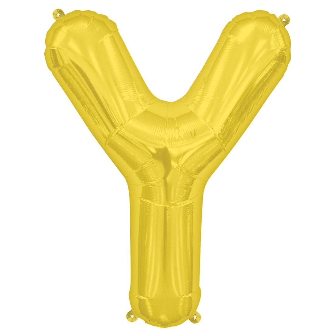 16 inch Letter Y - Northstar - Gold (Air-Fill Only) Foil Mylar Balloon ...