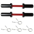 16-inch O-lympic Dumbbell Bars with Spring Collars, Heavy Duty Loadable ...