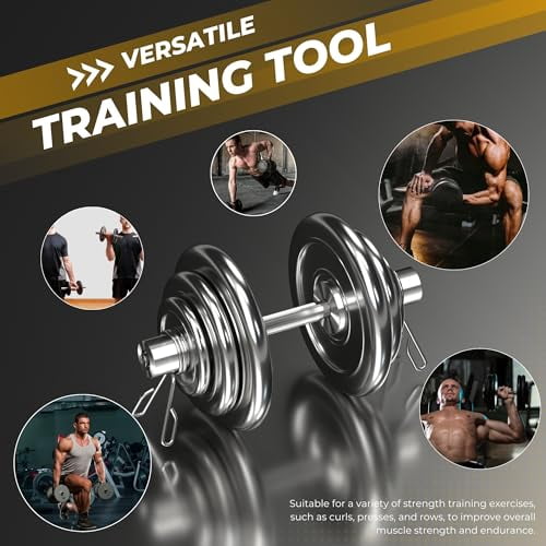 16 inch Olympic Dumbbell Handles, 150LBS Weight Capacity Steel Dumbbell ...