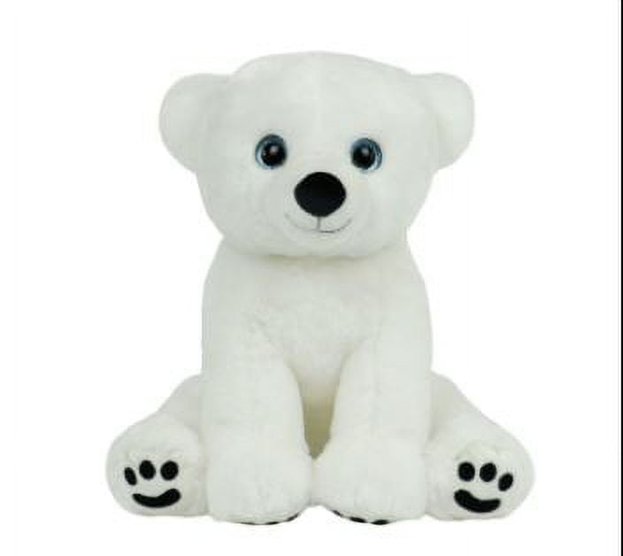 16 inch Polar Bear Plush Toy, Soft and Cuddly Stuffed Animal for Kids ...