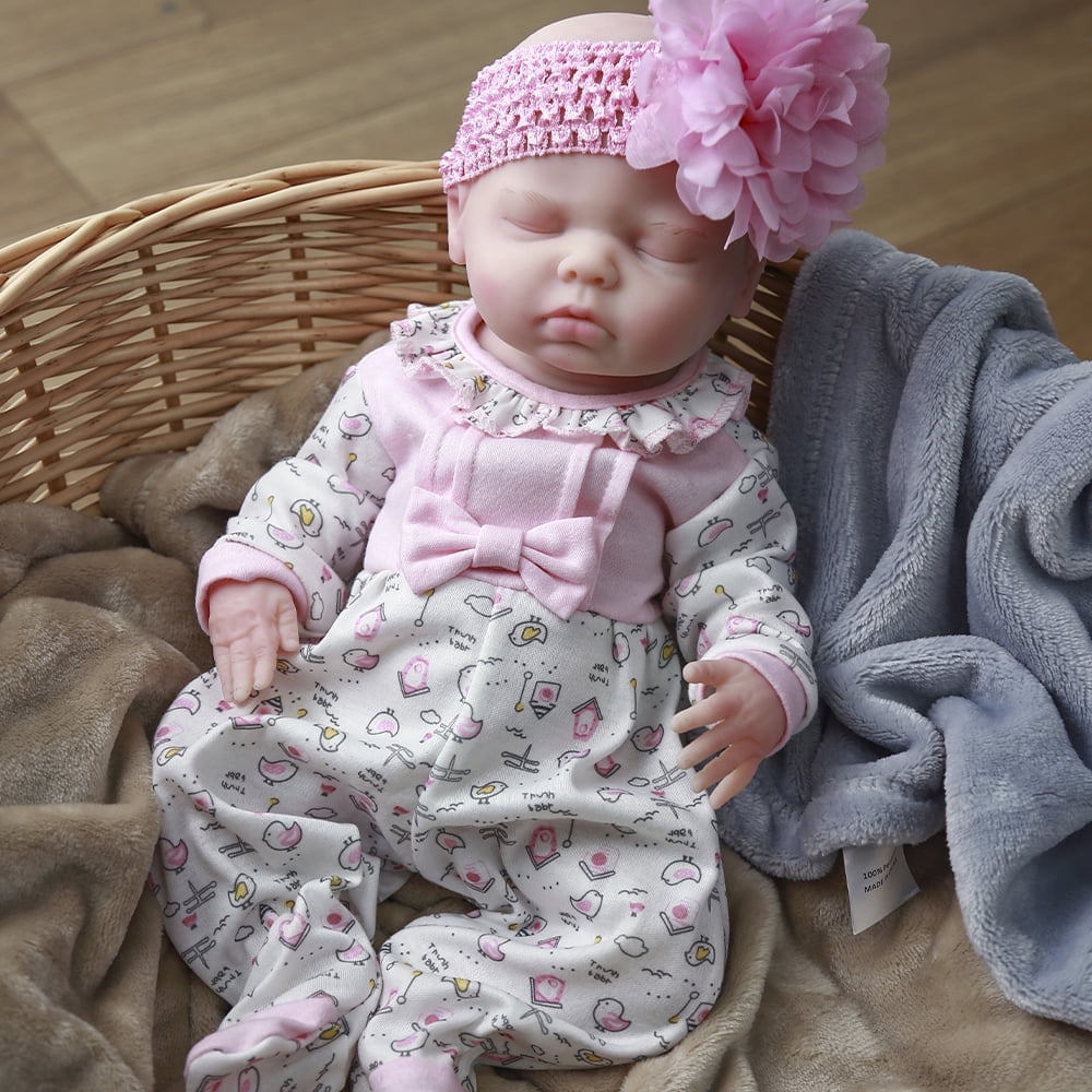 COSDOLL 16 inch Platinum Silicone Reborn Baby Doll, Realistic and Solid ...