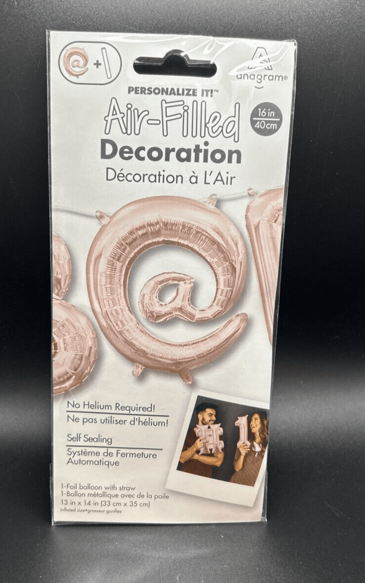 16 inch Symbol @ - Anagram - Rose Gold (Air-Fill Only) Foil Mylar ...