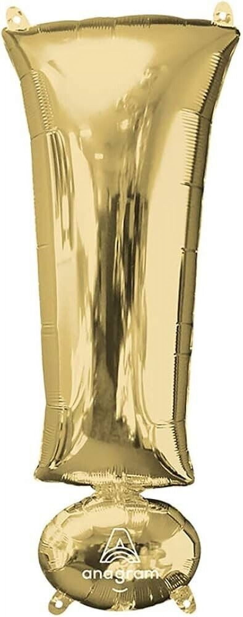 16 inch Symbol ! - Anagram - White Gold (Air-Fill Only) Foil Mylar ...