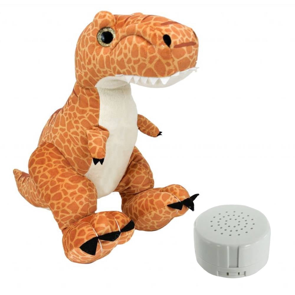 16 inch Trey the T-Rex Plush Toy with Recorder Soft Dinosaur Stuffed ...