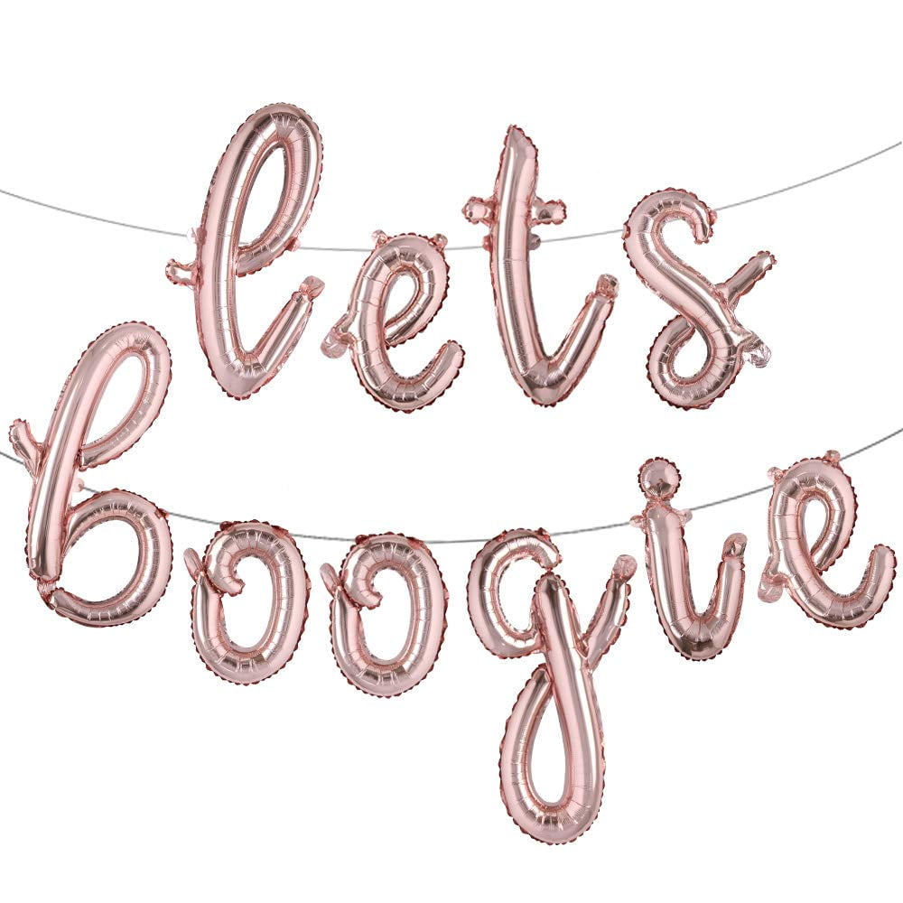 16 inch lowercase Lets Boogie Balloons Banner H2FSD1980s for 70's 80's ...