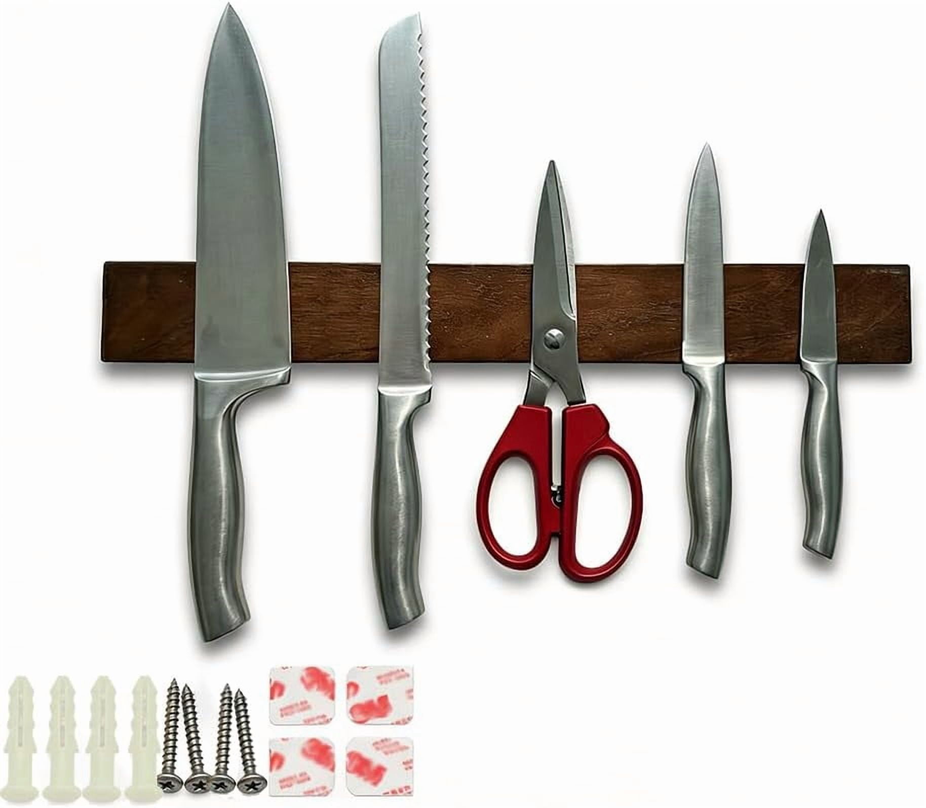 16-inch magnetic knife rack, suitable for walls, stainless steel core ...