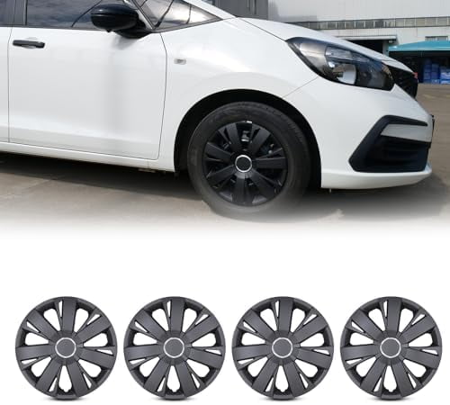 16 inch wheel covers hubcaps black matte color, universal abs wheel rim ...