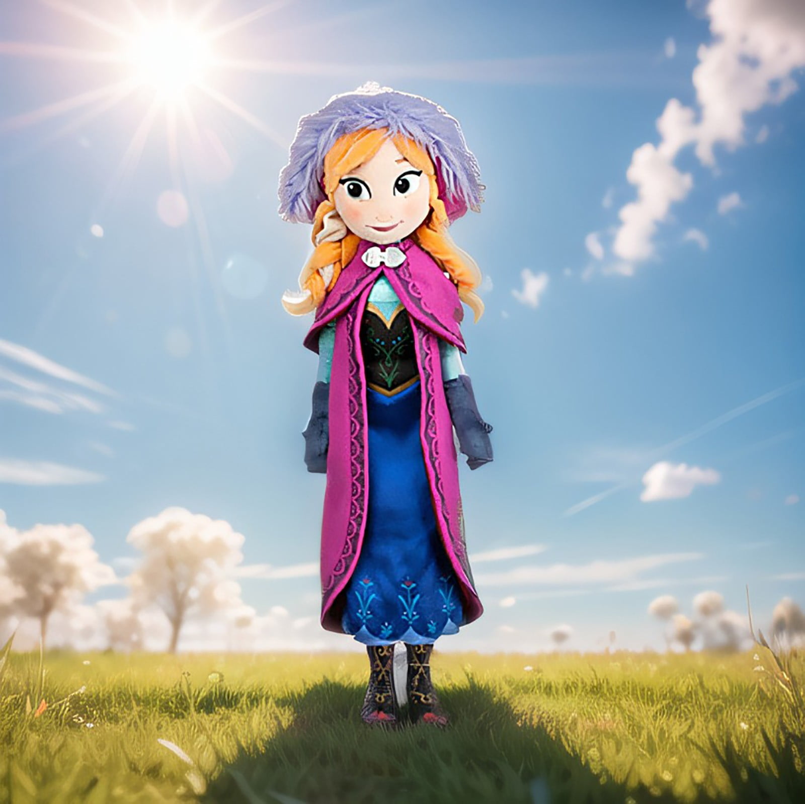 16 inches Frozen Movie Large Elsa & Anna Soft Plush Toy Dolls, Frozen ...