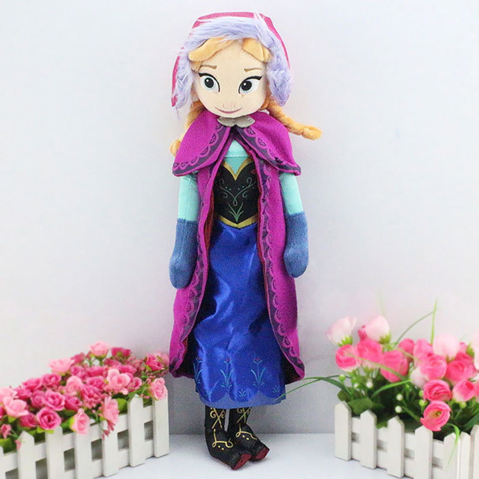 16 inches Frozen Movie Queen Elsa & Anna Anime Plush Toy Stuffed Doll ...