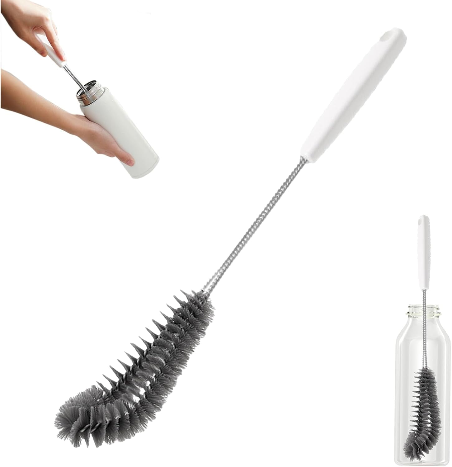 16 inches Long Handle Black Bottle Cleaning Brushes - Perfect for Baby ...