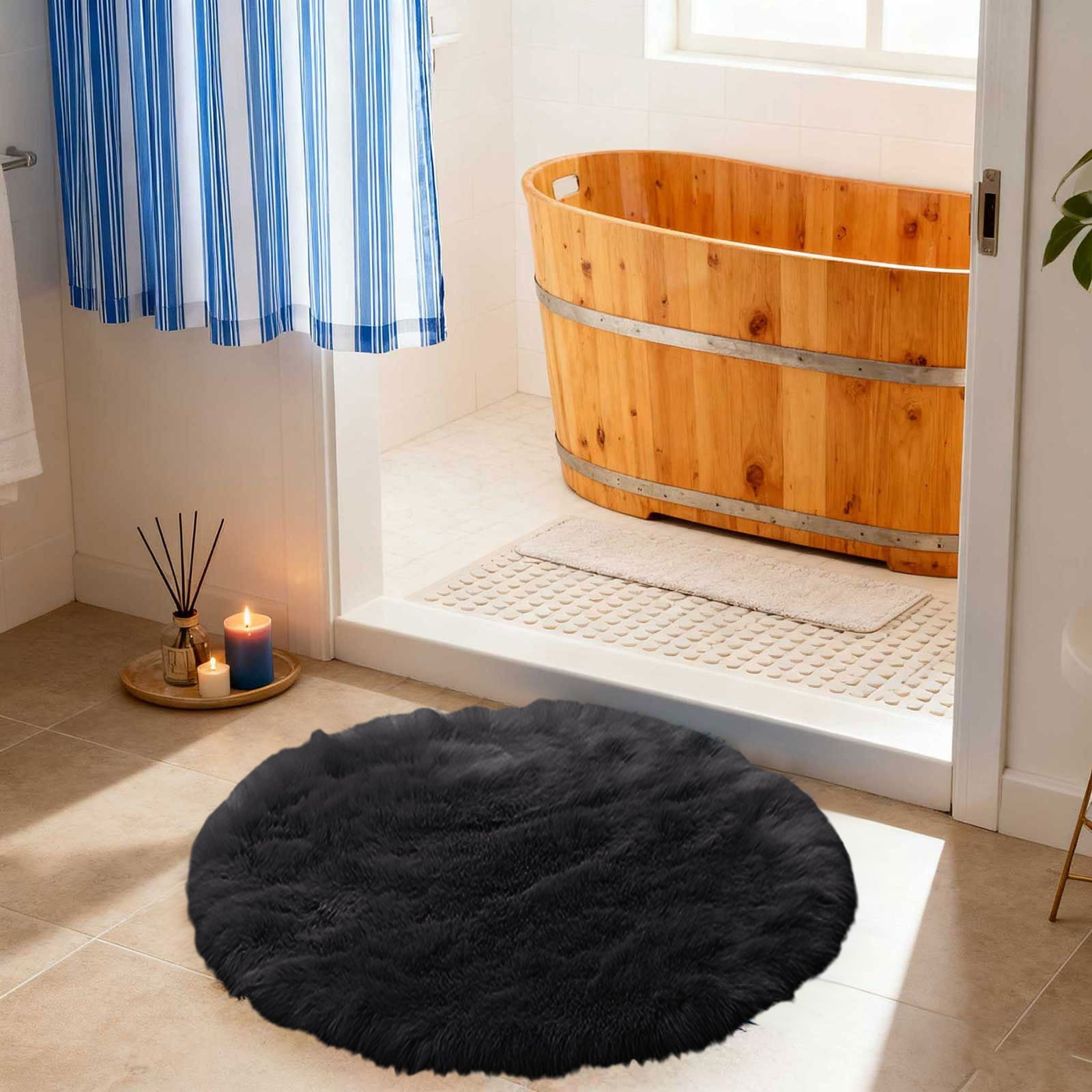 16 inches Mini Faux Fur Sheepskin Rugs,Fluffy Living Room Carpet Mini ...