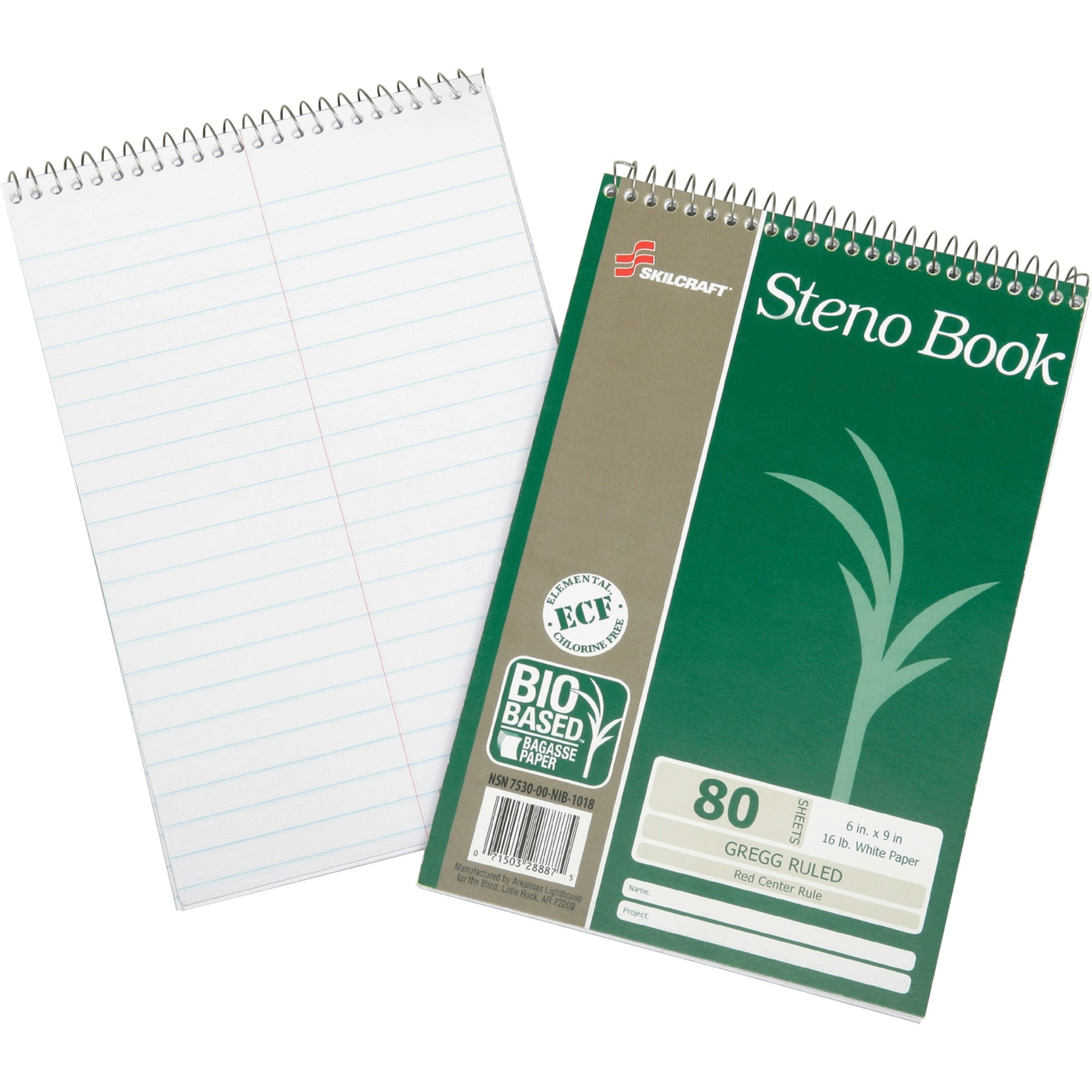 16 lb. Bagasse Paper Steno Notebook - Walmart.com