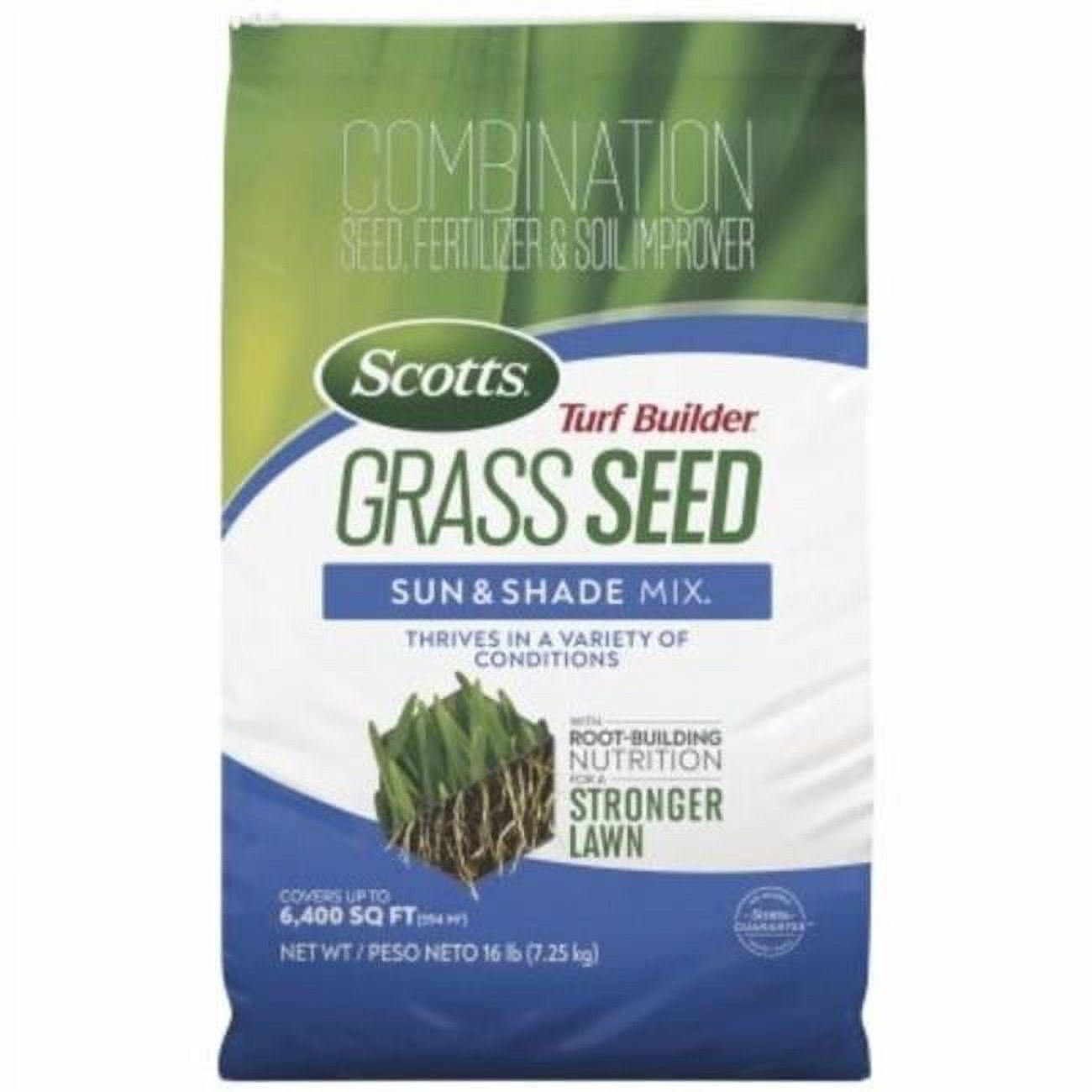 16 lbs Turf Builder Grass Seed Sun & Shade Mix - Walmart.com