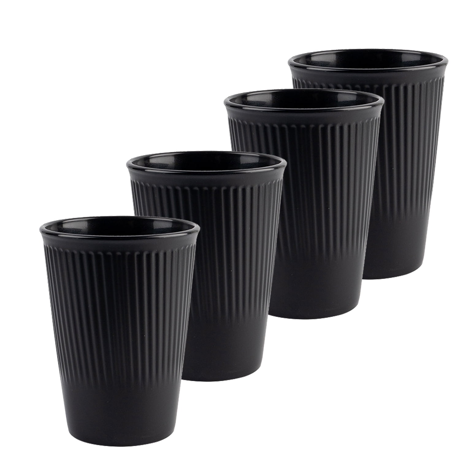 16-ounce Plastic Drinking Glasses Stackable Tumblers Water Cups ...