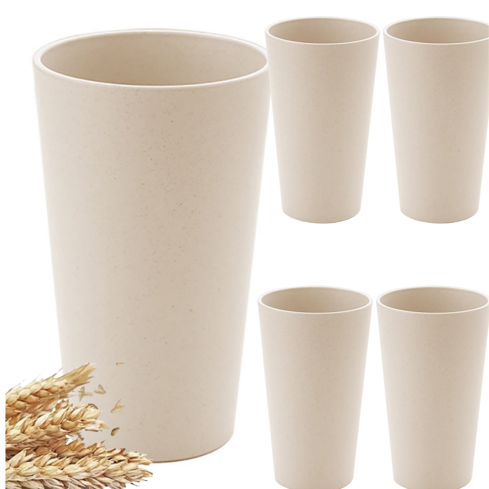 16 ounce Unbreakable Plastic Cup Drinking Cups | Whea-t Straw Cereal ...