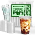 16-ounce transparent cold cups 50-pack disposable party cups, for water ...