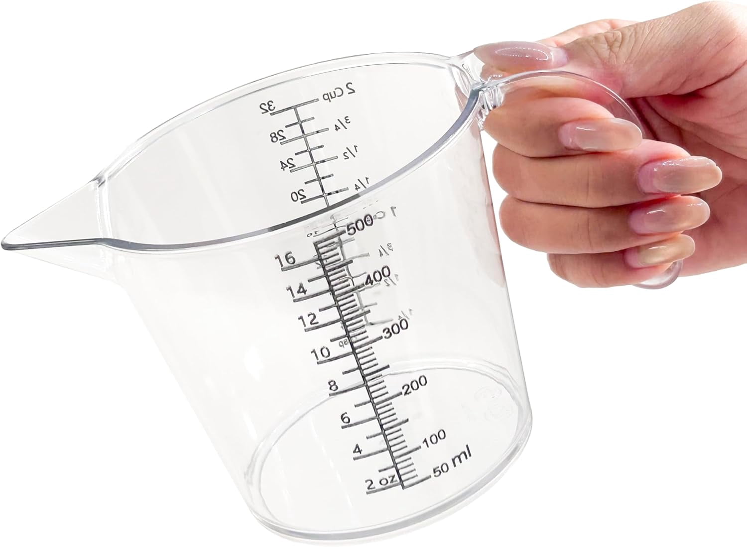 16 oz (2 Cup) Liquid Measuring Cup, Food-Grade Plastic Measuring Cup ...