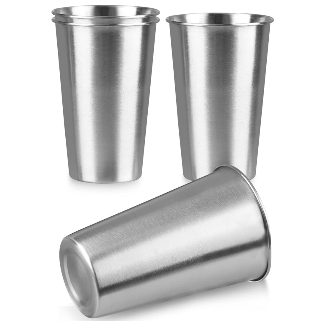 16 oz/500ml Stainless Steel Cups,Metal Cups for Drinking, Shatterproof ...
