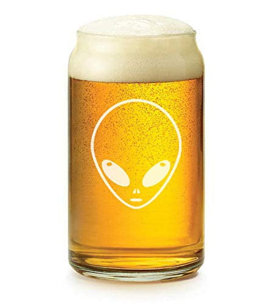 16 oz Beer Can Glass Alien Head - Walmart.com