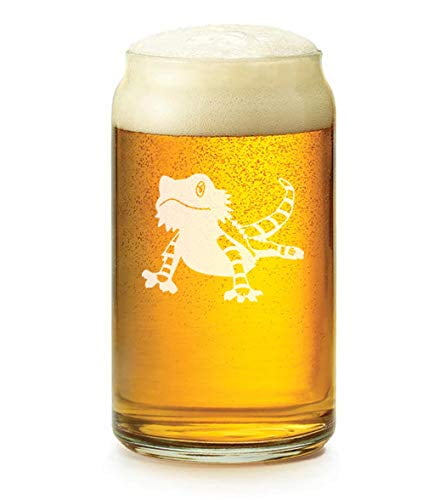 16 oz Beer Can Glass Bearded Dragon Lizard - Walmart.com
