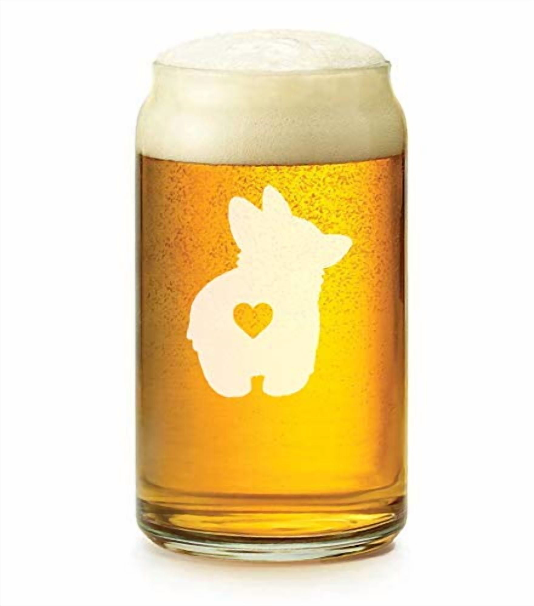 16 oz Beer Can Glass Corgi Butt - Walmart.com
