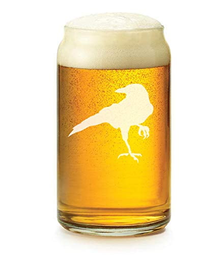 16 oz Beer Can Glass Crow Raven Blackbird - Walmart.com