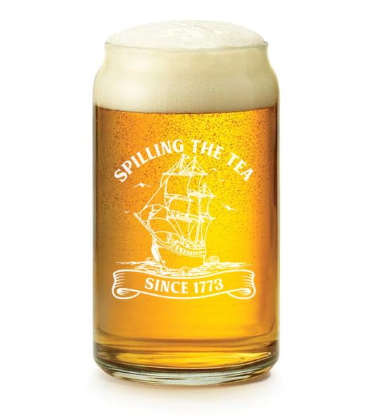 16 oz Beer Can Glass Gift Spilling The Tea Since 1773 - Walmart.com
