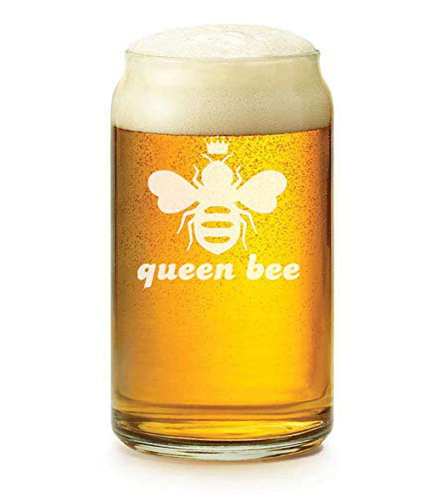 16 oz Beer Can Glass Queen Bee - Walmart.com