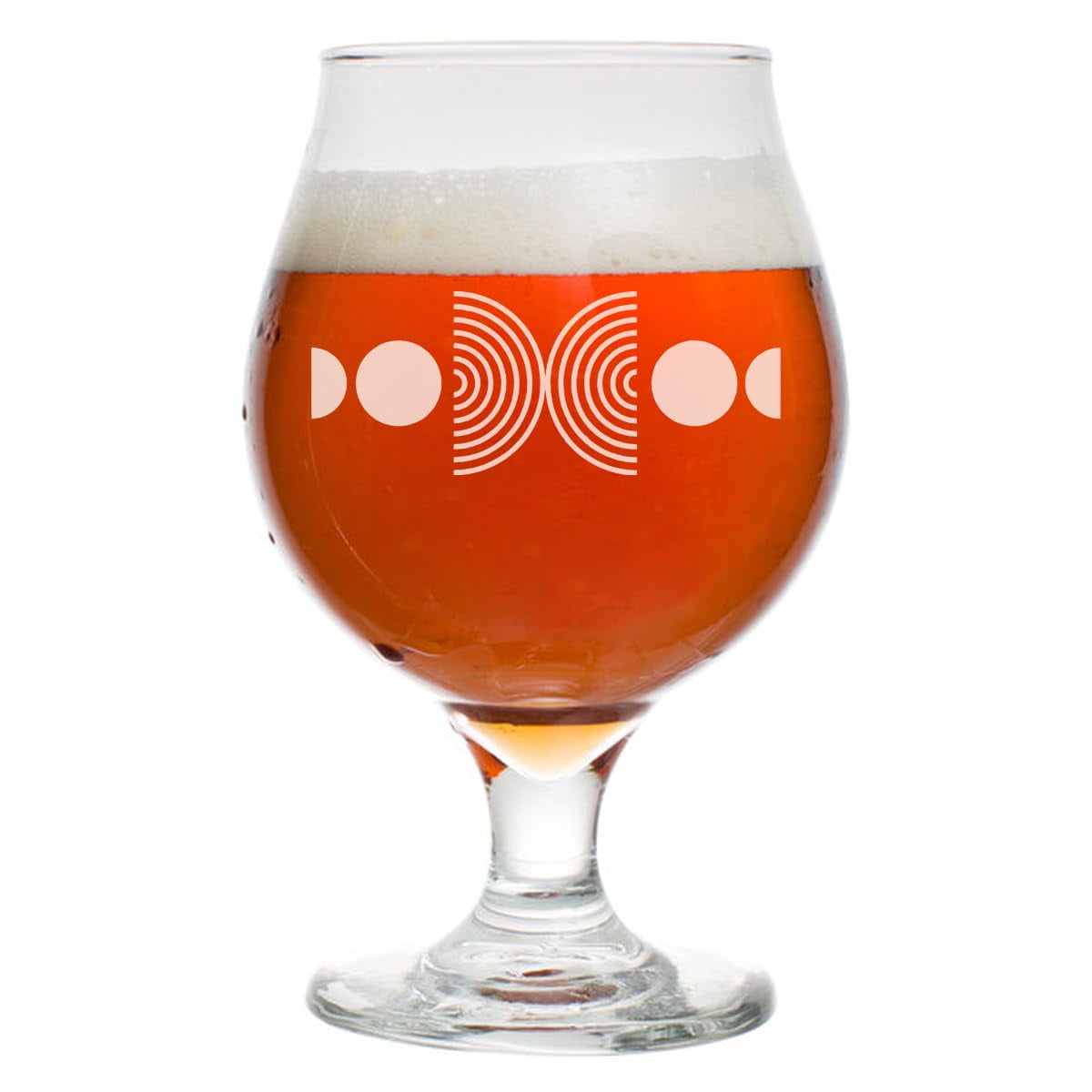 16 oz Belgian Beer Tulip Glass Stemmed Beer Glass Mid Century Modern ...