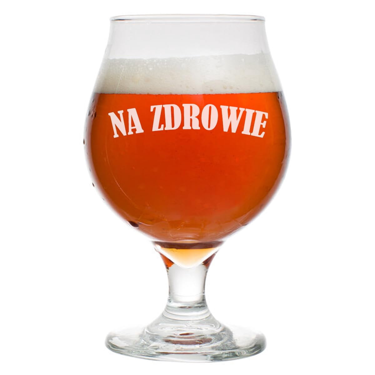 16 oz Belgian Beer Tulip Glass Stemmed Beer Glass Na Zdrowie Polish ...