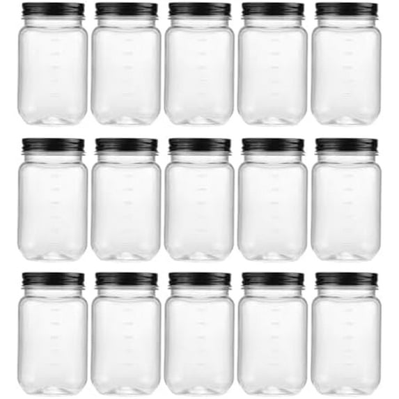 16 Oz Plastic Jars With Lids