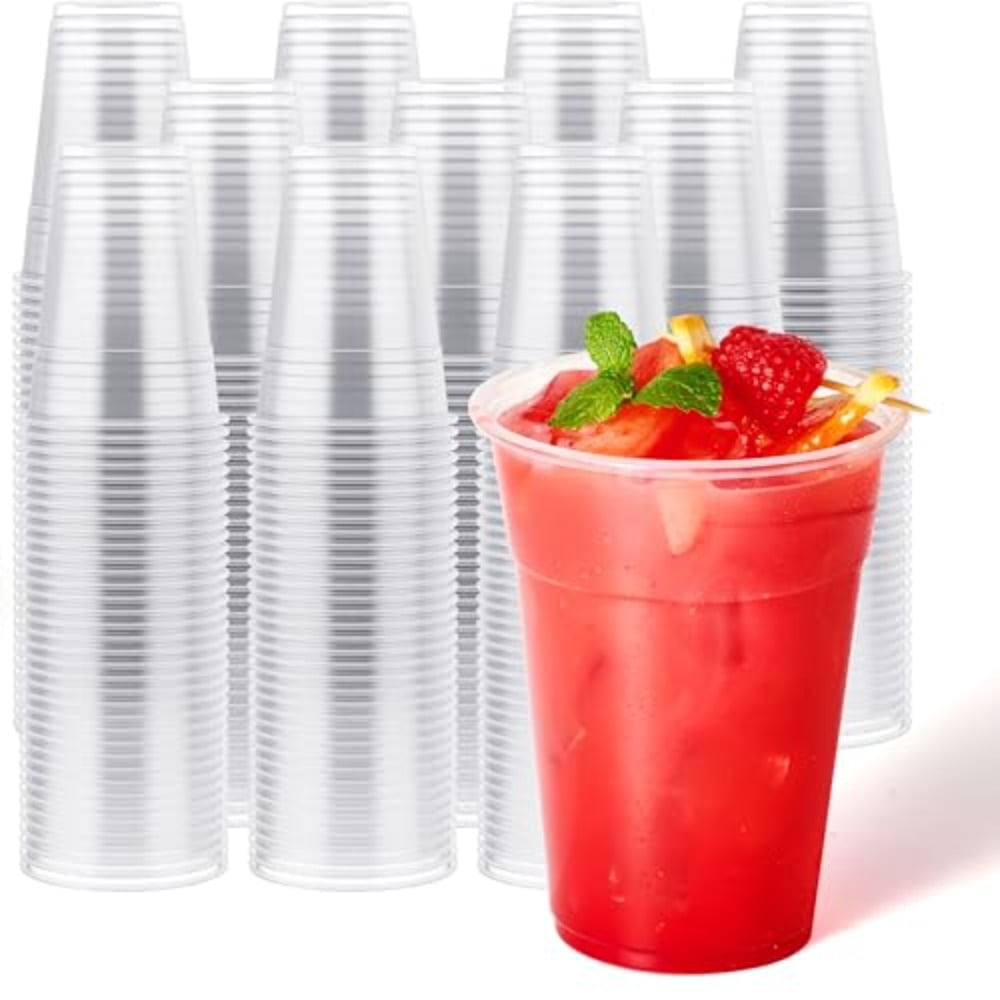 𝟏𝟎𝟎𝟎 𝐏𝐚𝐜𝐤 16 oz Clear Pltic Cups, Disposable Cups Drinking Cups for Ice ...