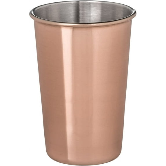 16 oz Copper Plated Pint Cup Glass Mug, Copper Plated (Set of 6 ...