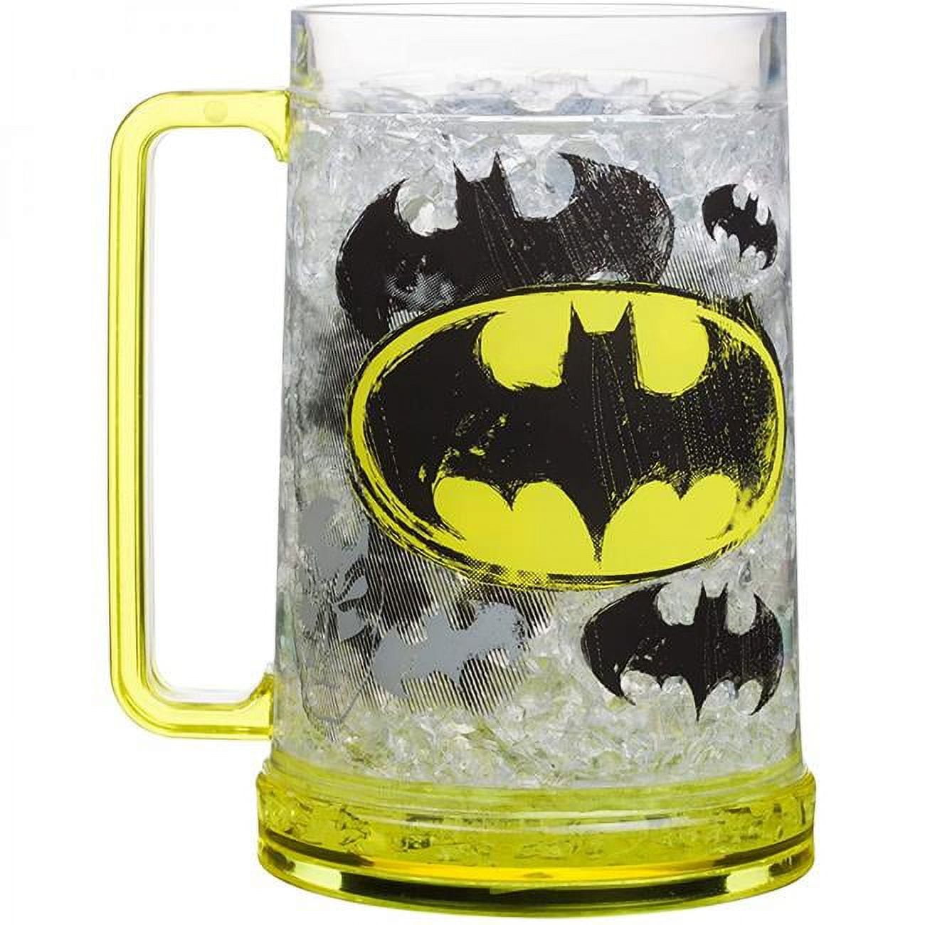 16 oz DC Comics Sketch Design Bat Symbol Freezable Mug - Walmart.com
