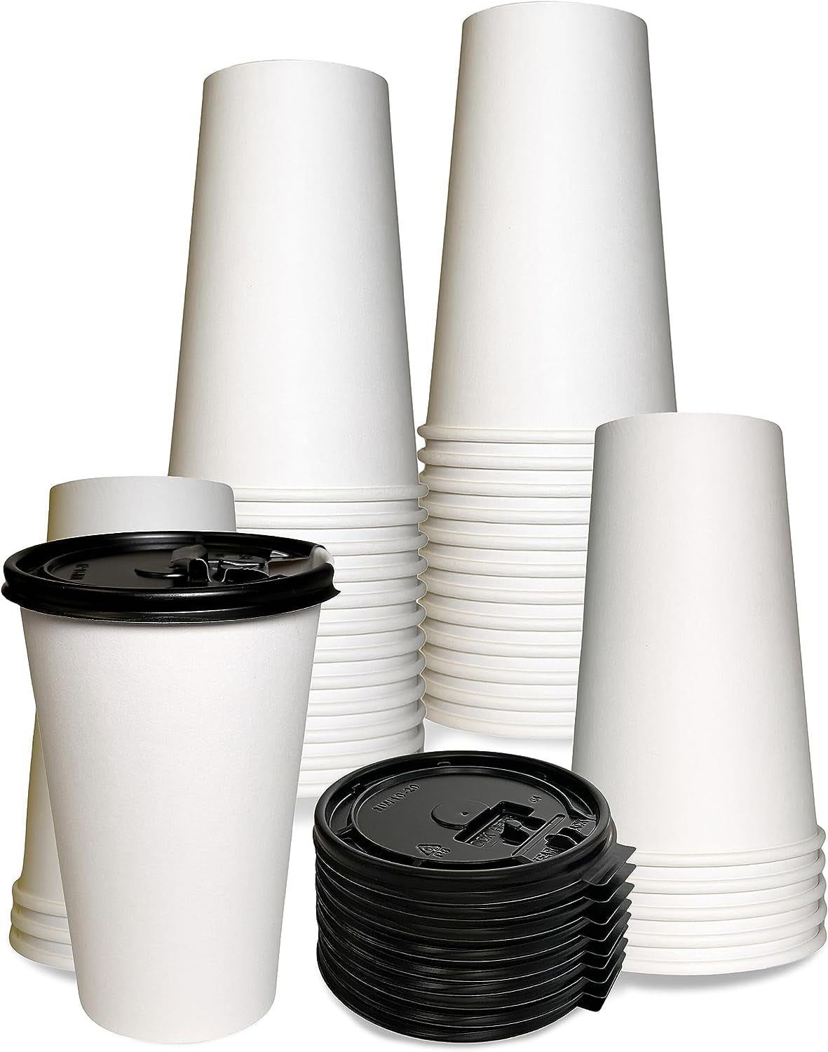 Walmart 16 oz Disposable Coffee Cups with Lids, Biodegradable, Bulk ...