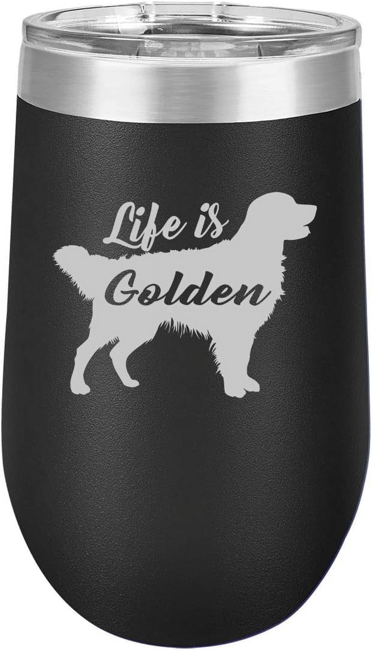 16 oz Double Wall Vacuum Insulated Stainless Steel Stemless Wine Glass ...