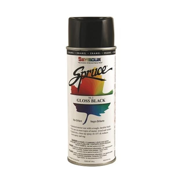 16 oz Enamel Spray Paint, Gloss Black - Pack of 12 - Walmart.com