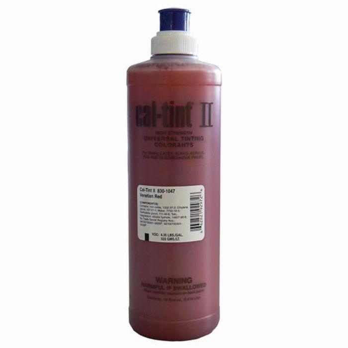 16 oz Evonik 830-1047 Venetian Red Cal-Tint II Universal Colorant ...