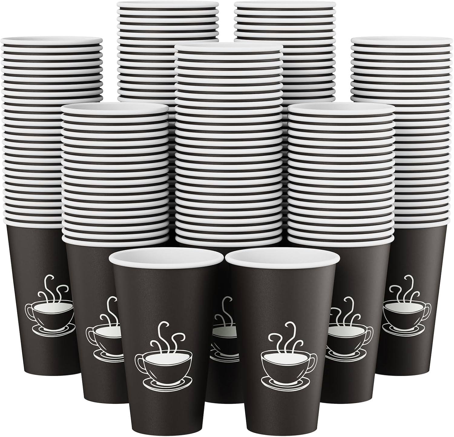 16 oz Paper Coffee cups, 210 Count, Disposable Drinking Cups for ...