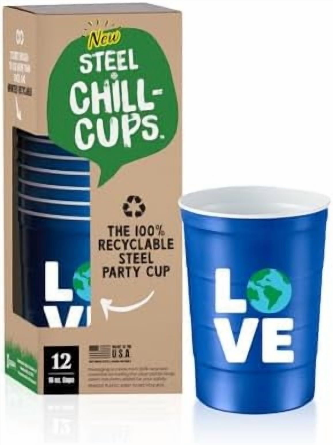 16 oz. Party Cup Earth Day 'Love' Planet Recycle Design for Cold Drinks ...