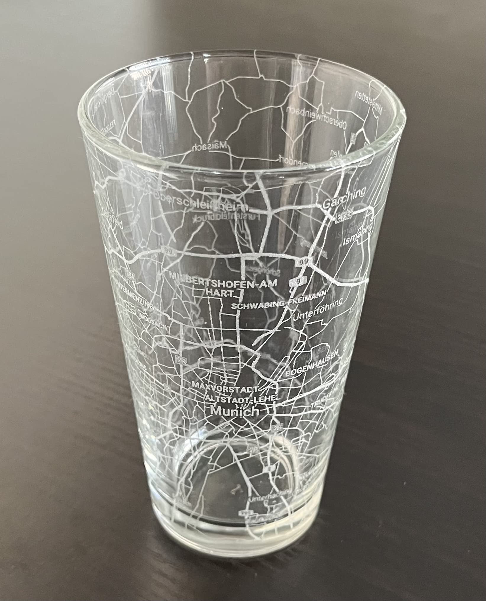 16 oz Pint Beer Glass Urban City Map Munich Germany - Walmart.com
